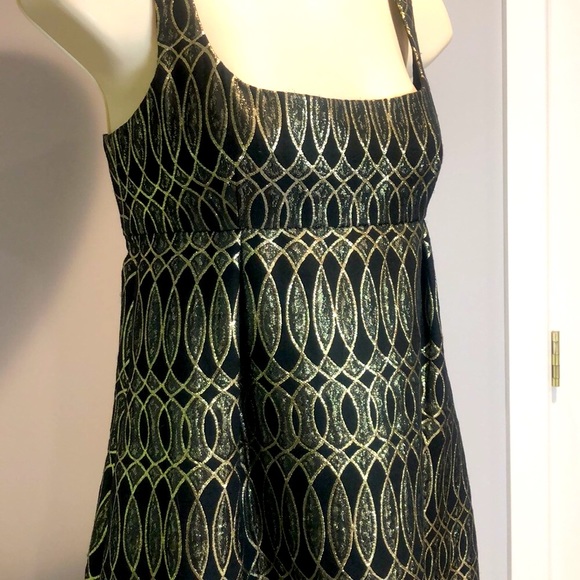 Milly | Dresses | Milly Beautiful Black And Gold Dress | Poshmark
